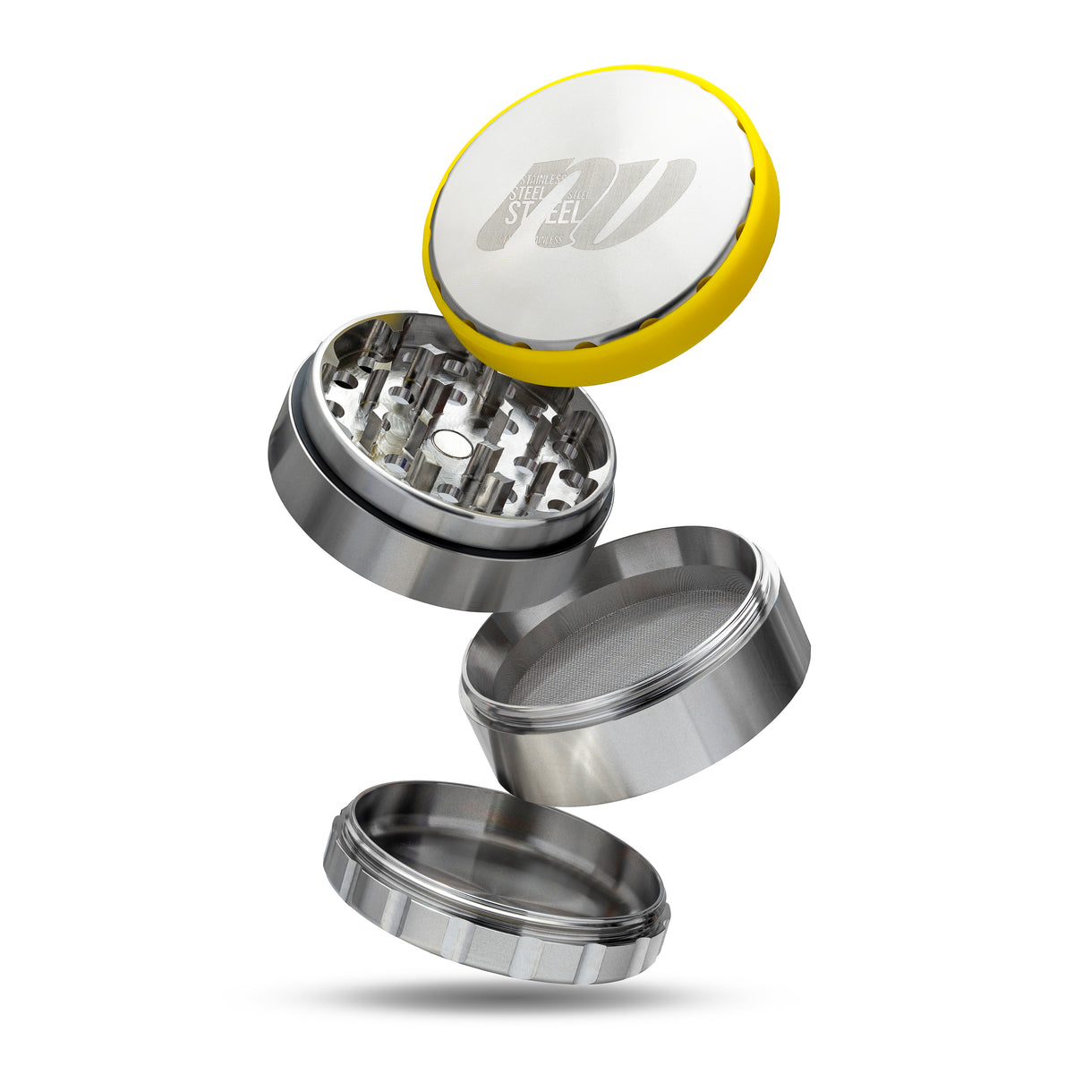 Stainless Steel Grinder V.2 - 4-piece - Ø63mm – nvgrinder